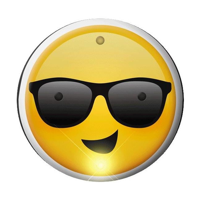 Smiling Cool Dude Sunny Days Sunglasses Emoji Flashing Body Light Lapel ...