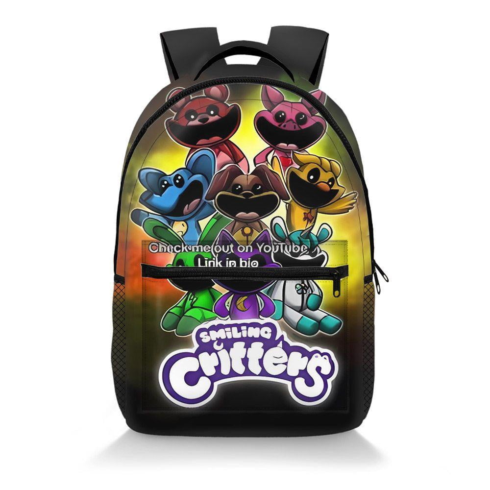 Smiling Critters Game Backpack Smiling Unisex Anime Game Backpack Set ...