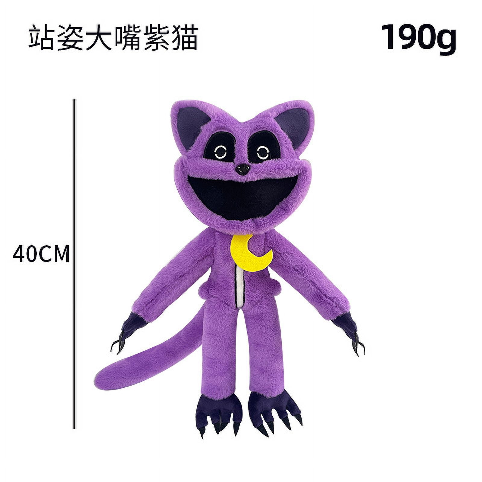 Smiling Critters Horror Bobby Purple Cat Monster Smiles Big Mouth Purple Cat Plush Doll Game