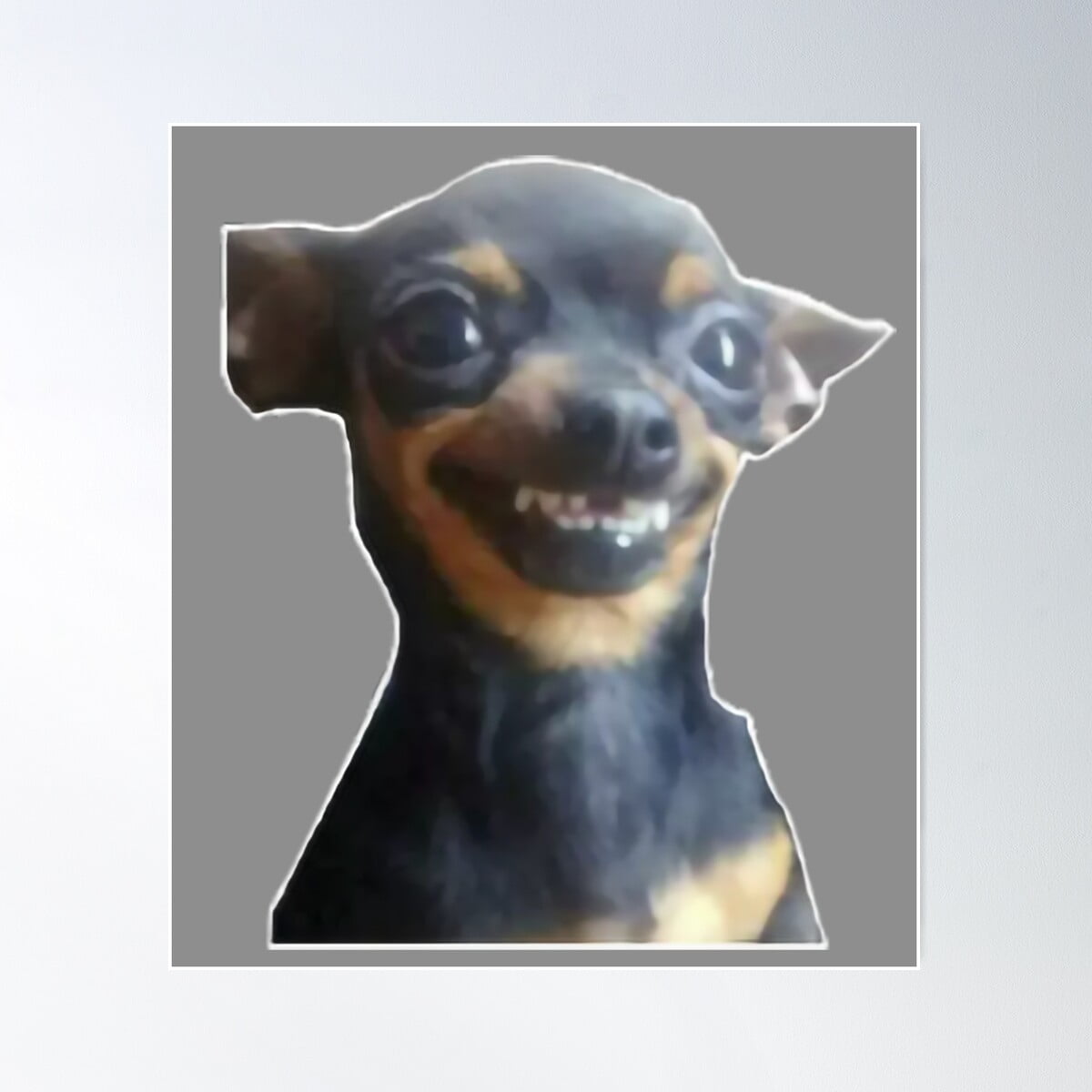 Smiling Dog Meme Poster, 12x18 UNFRAMED - Walmart.com