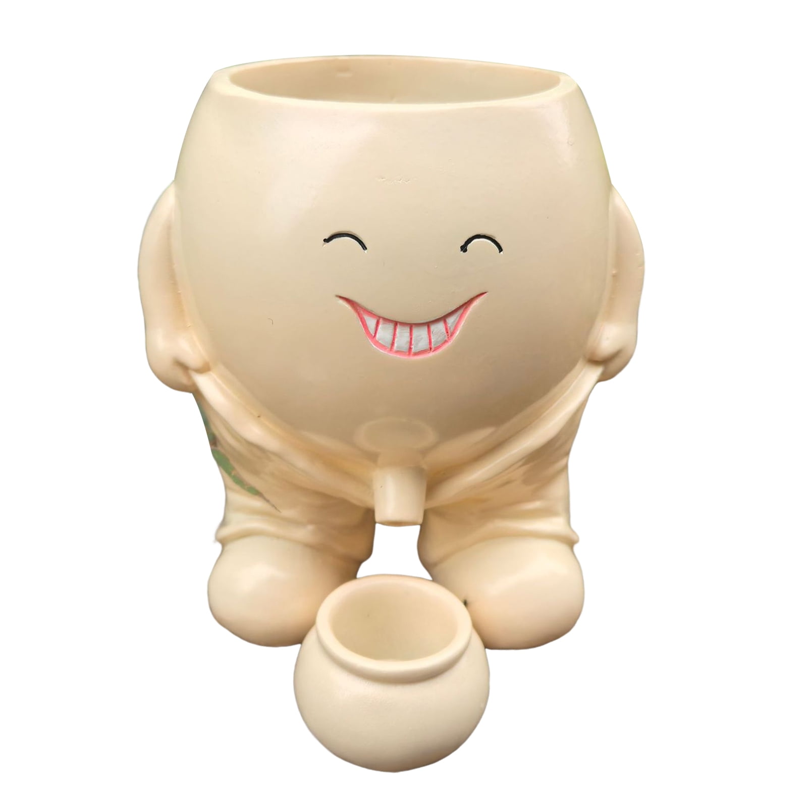 Smiling Face Planter Pot Resin Cartoon Head Flowerpot Indoor Outdoor ...