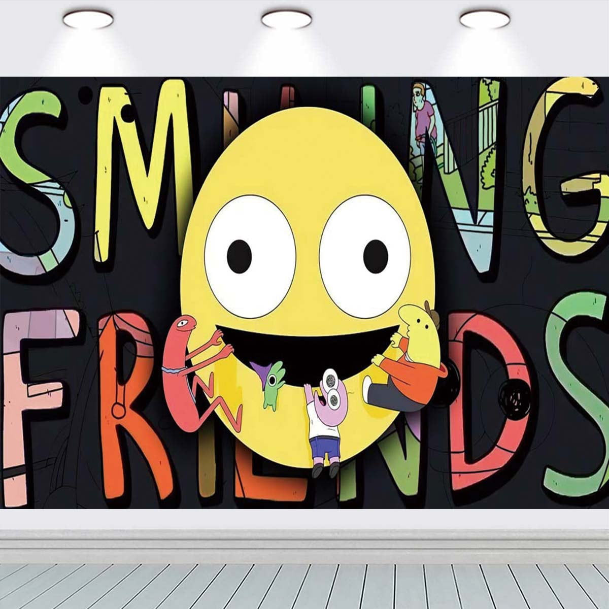 Smiling Friends Backdrop Banner Party Supplies Poster Movie Theme ...