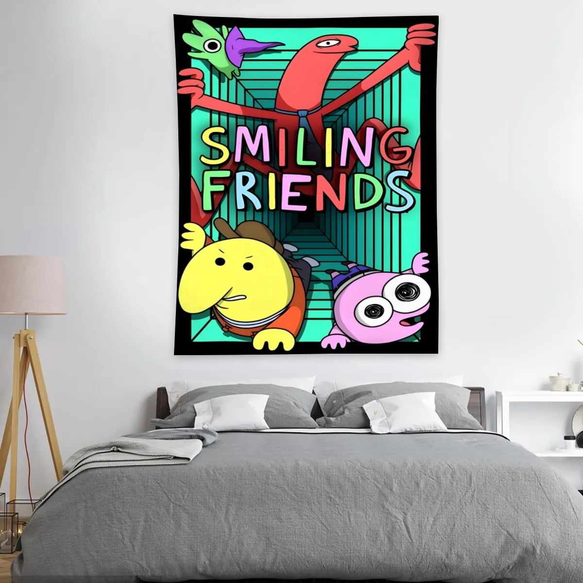 Smiling Friends Cartoon Flag Funny Tapestry Indoor Outdoor Wall Art ...