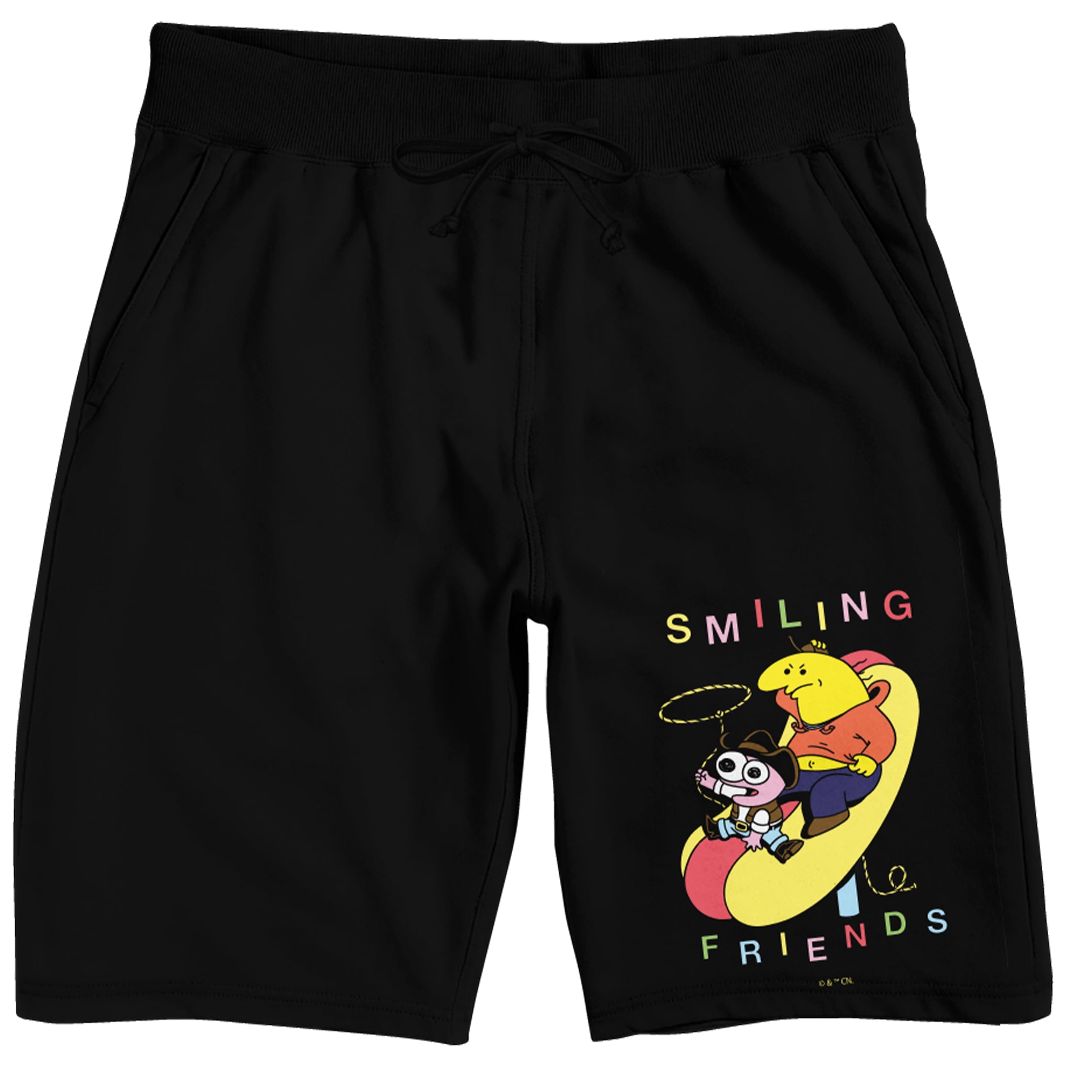 Smiling Friends Men's Lounge Shorts Screen-Print Character Graphic ...
