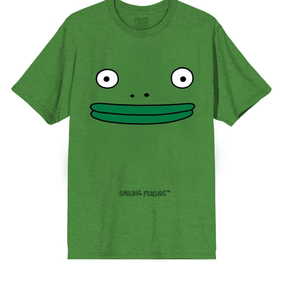 Smiling Friends Mr. Frog Big Face Men's Graphic Tee Oversized Character ...