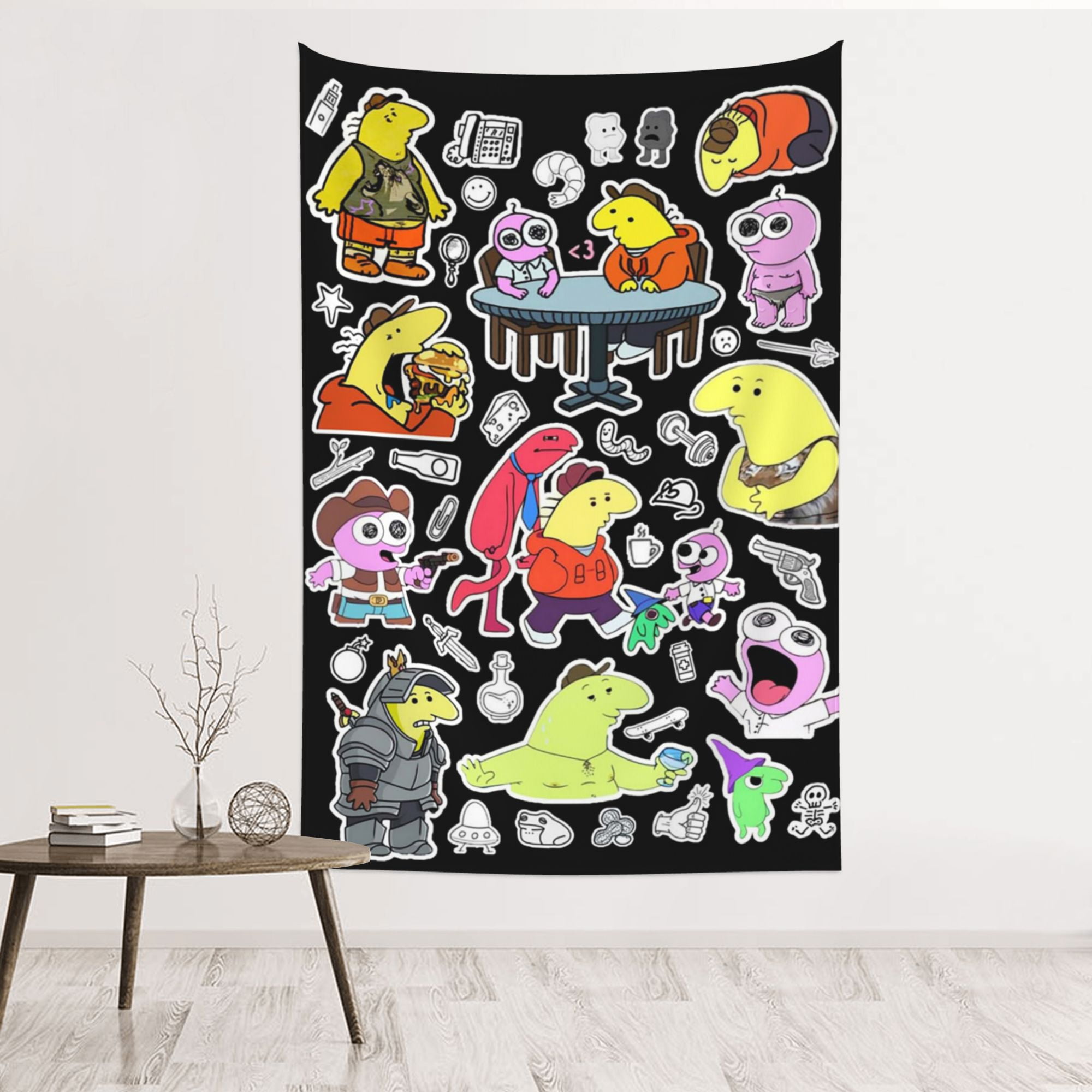 Smiling Friends Tapestry Banner 60 X 40 inch Decor Art Tablecloth Wall ...