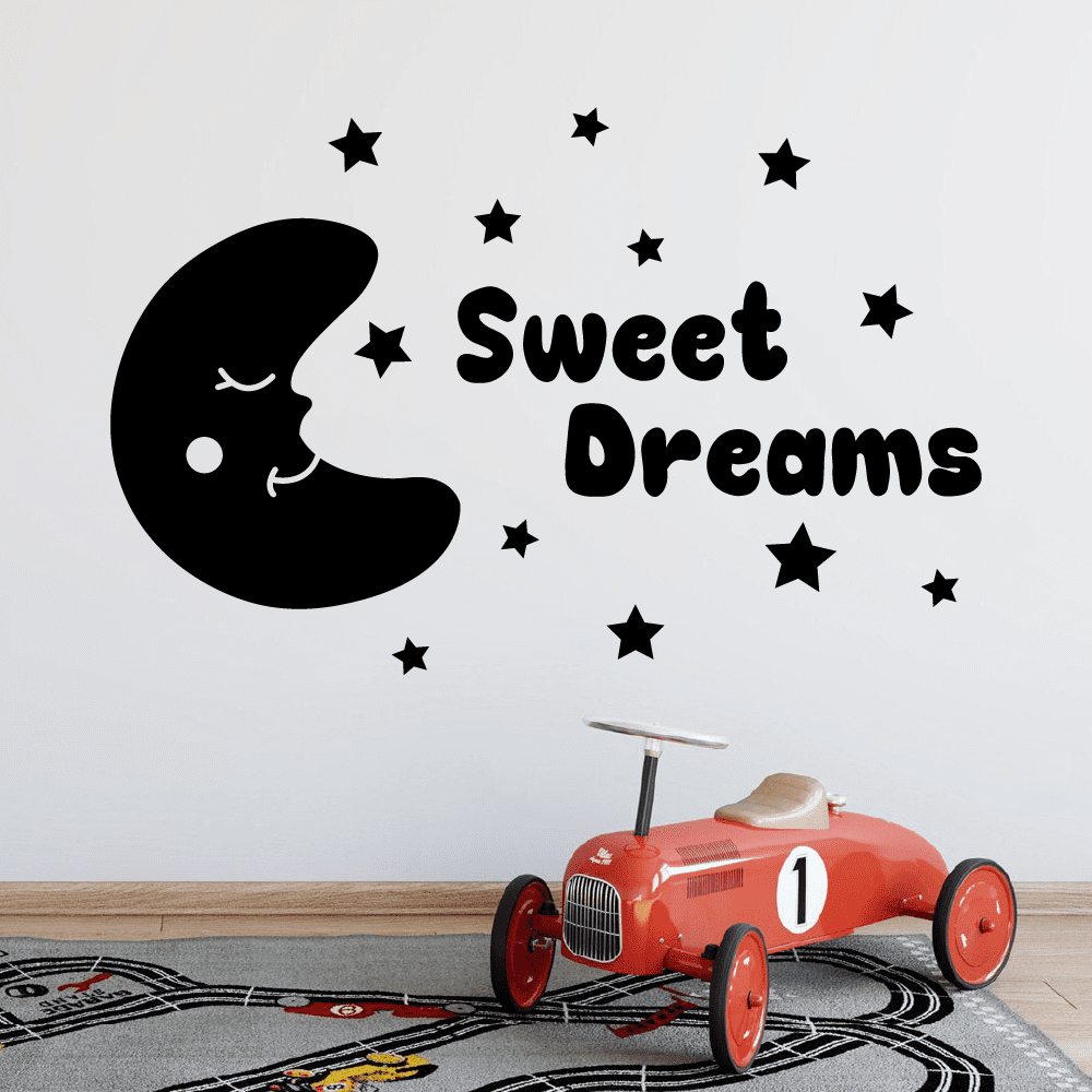 Smiling Moon Star Sweet Dreams Good Night Dream Quote Cute Sleeping ...