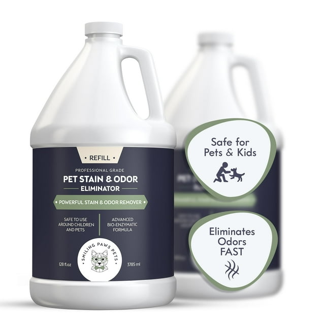 Smiling Paws Pets Cat MSF2 Urine Odor Remover, Professional Dog Urine Cleaner Solution, Pet Odor ...