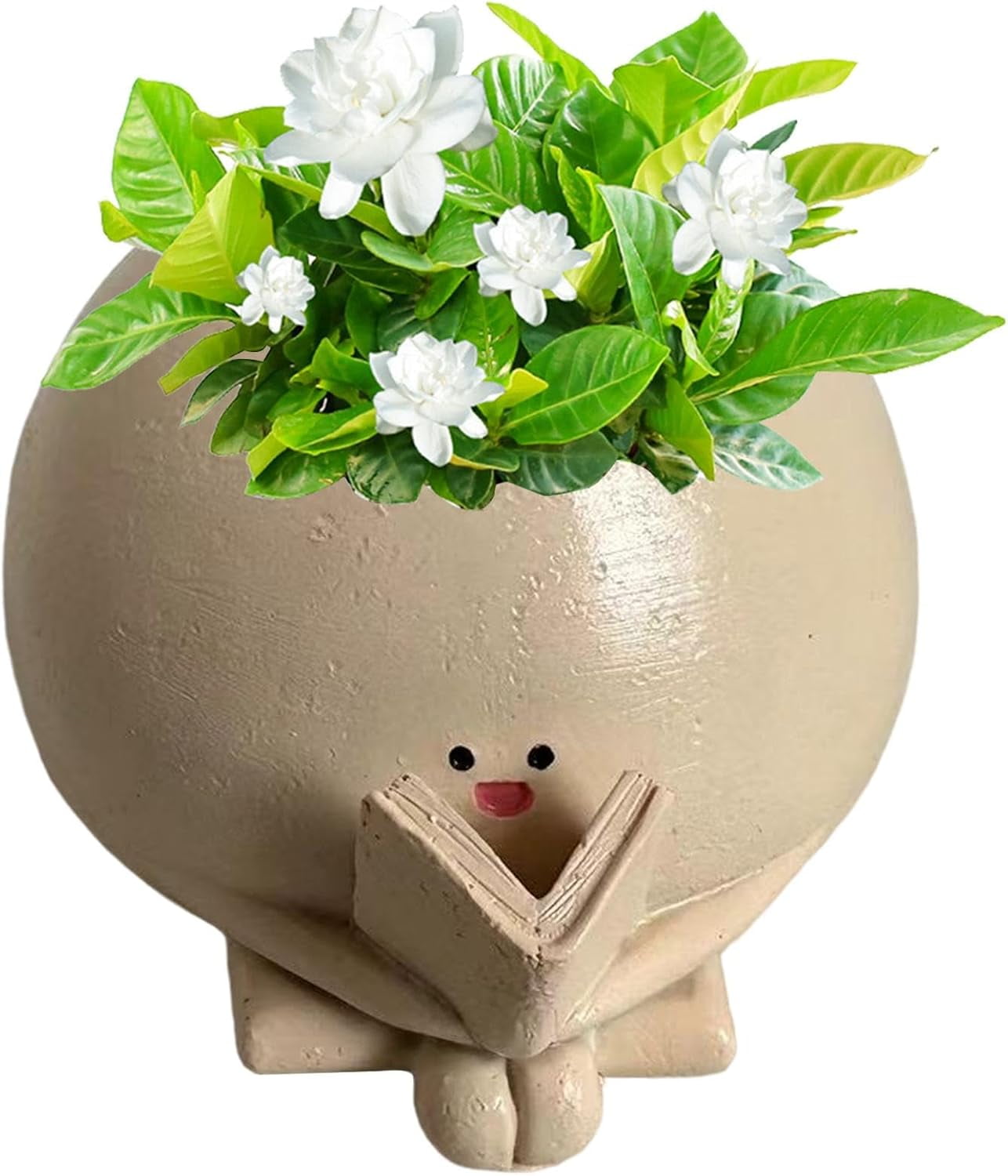 Smiling Pot | Succulent Pots in Sitting Reading Books Shape Design ...