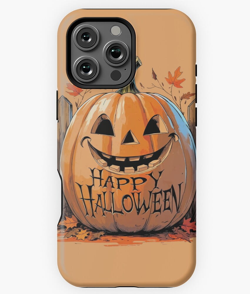 Smiling Pumpkin Jack O Lantern Happy Halloween Design M17646 Phone case ...