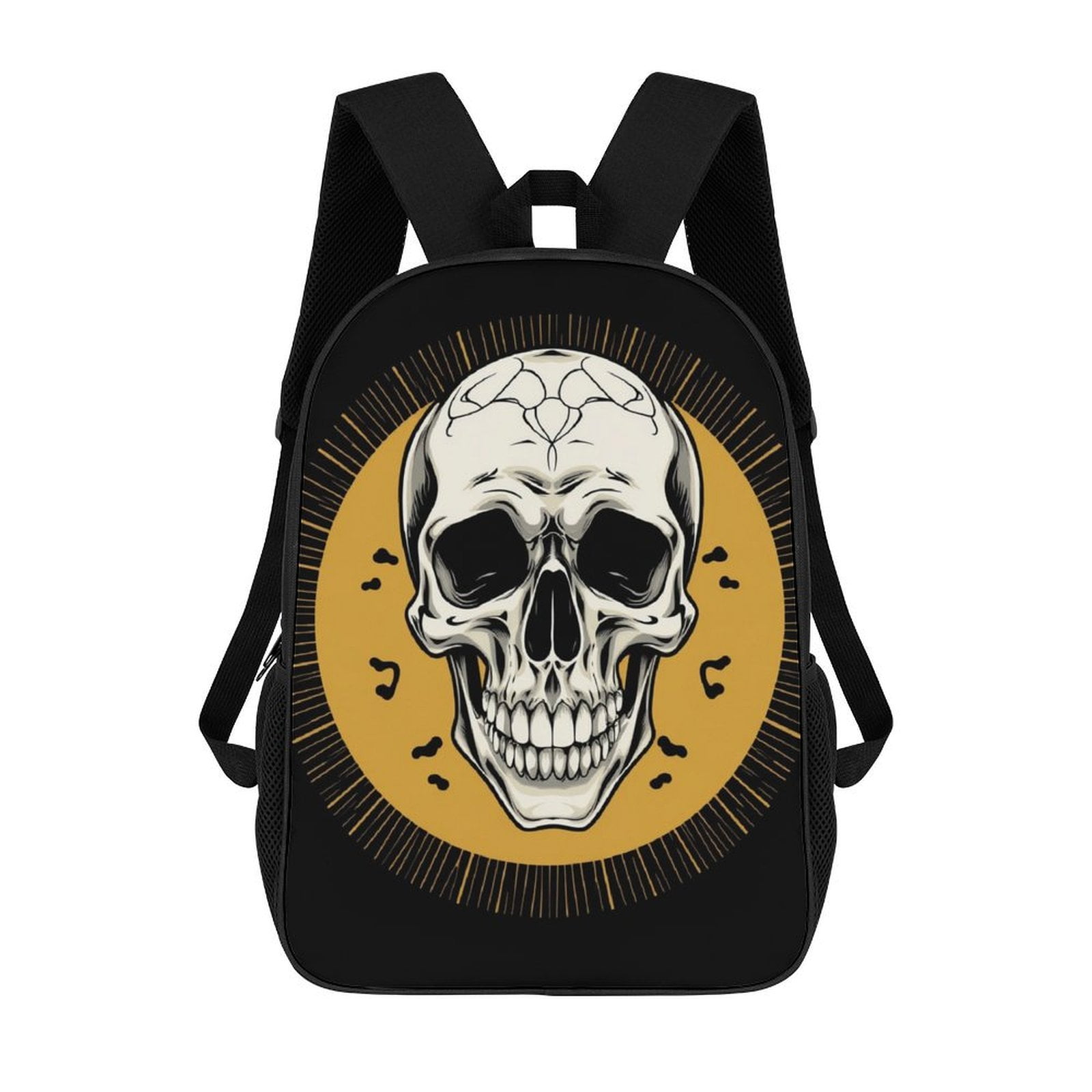 Smiling Skull Sun Design Art Backpacks For Teenagers Backpacks 17 Inch ...