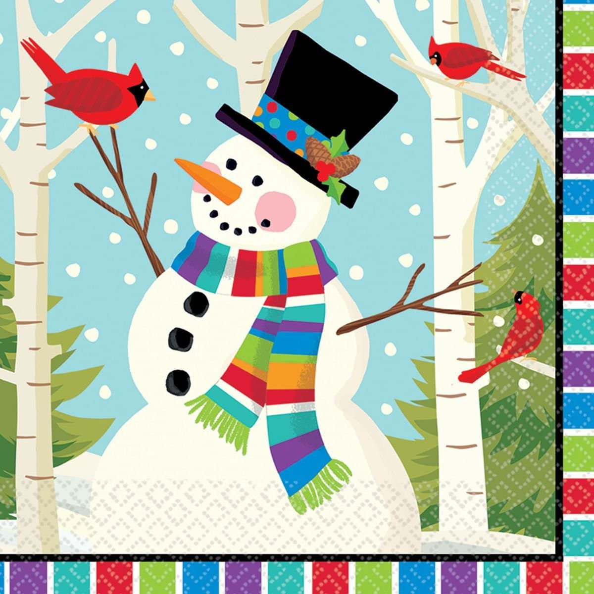 Smiling Snowman Luncheon Napkins, 125pk - Walmart.com
