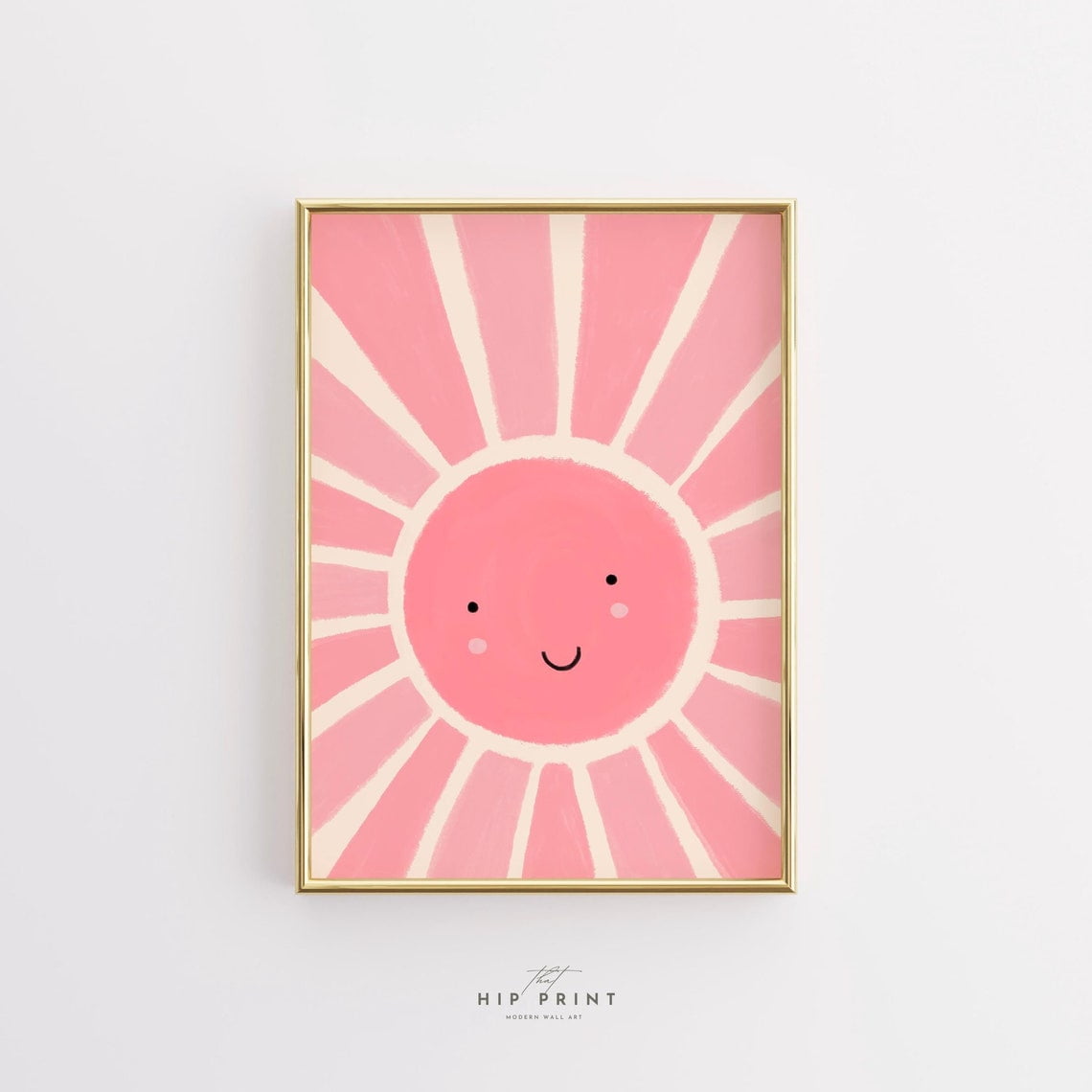 Smiling Sun Nursery Wall Art, Cute Sunshine Decor For Kids Room, Happy ...