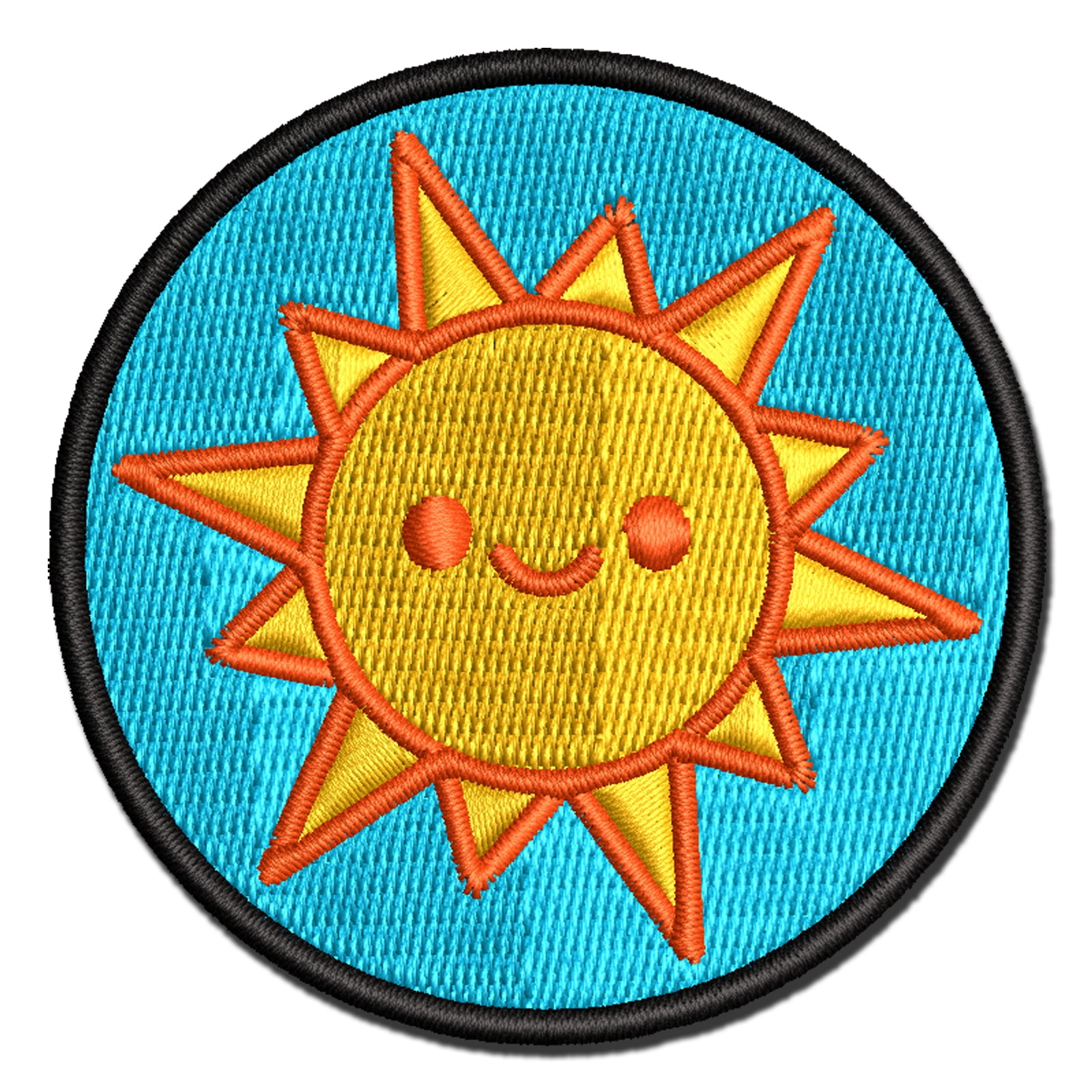 Smiling Sun Teacher Student Applique Multi-Color Embroidered Hook ...