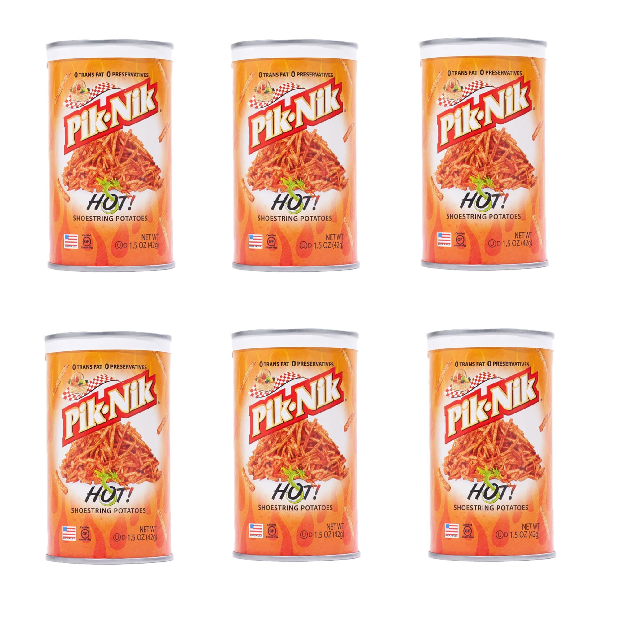 Smiling Sweets Picnic Foods MZF22 Shoestring Potato Crisps, Hot Fries ...