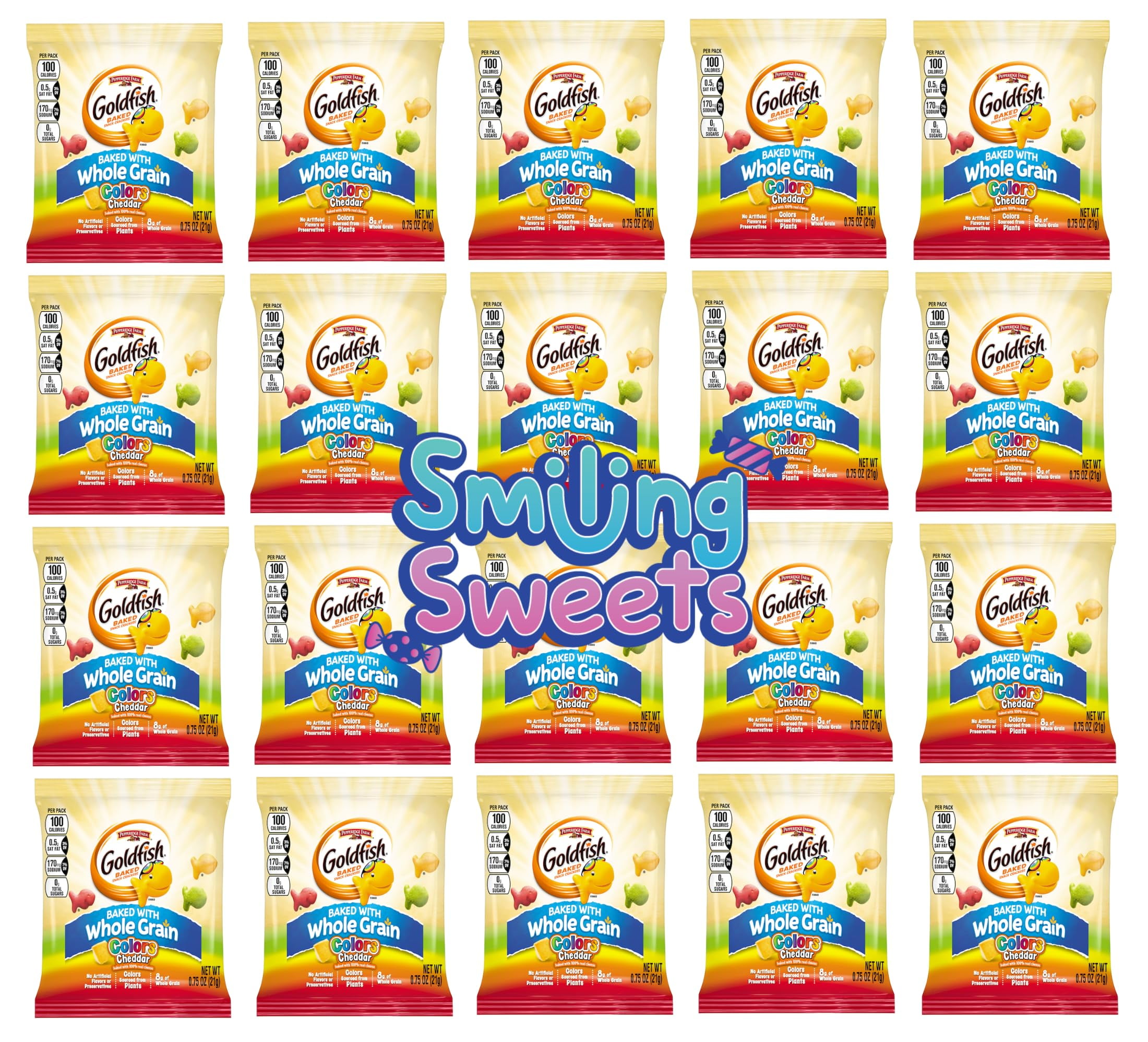 Smiling Sweets Pride Gold DMF15 Fish Cheddar Colors Crackers, Made with ...