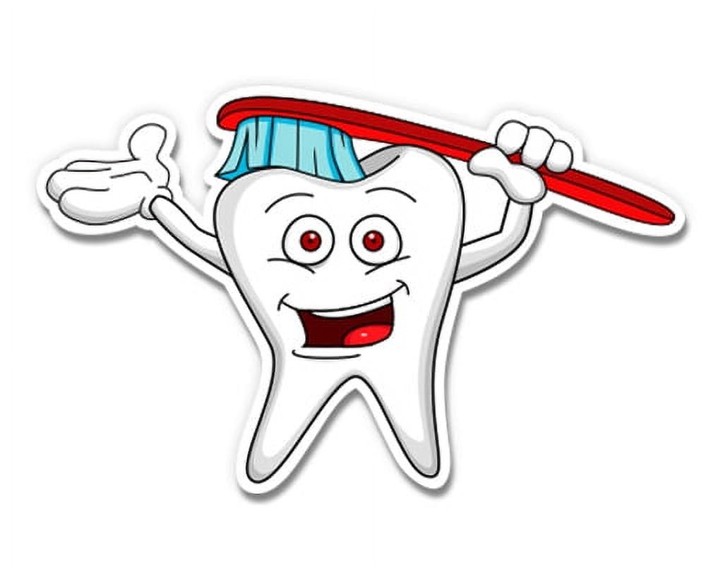 Smiling Tooth - 8" Vinyl Sticker - For Car Laptop I-Pad - Waterproof ...
