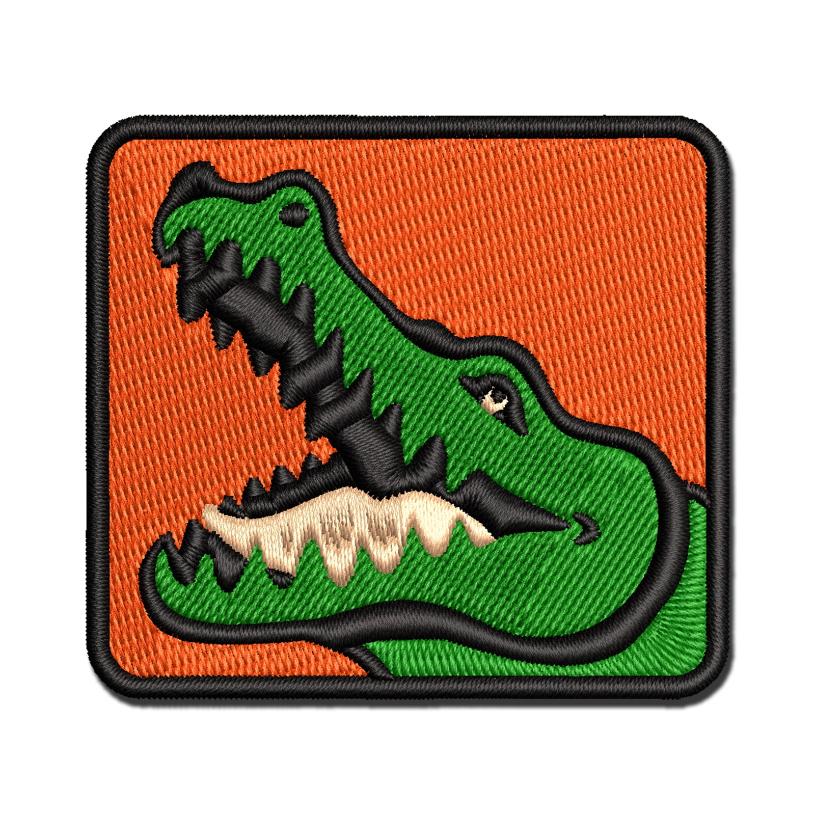 Smiling Toothy Crocodile Alligator Chomp Applique Multi-Color ...