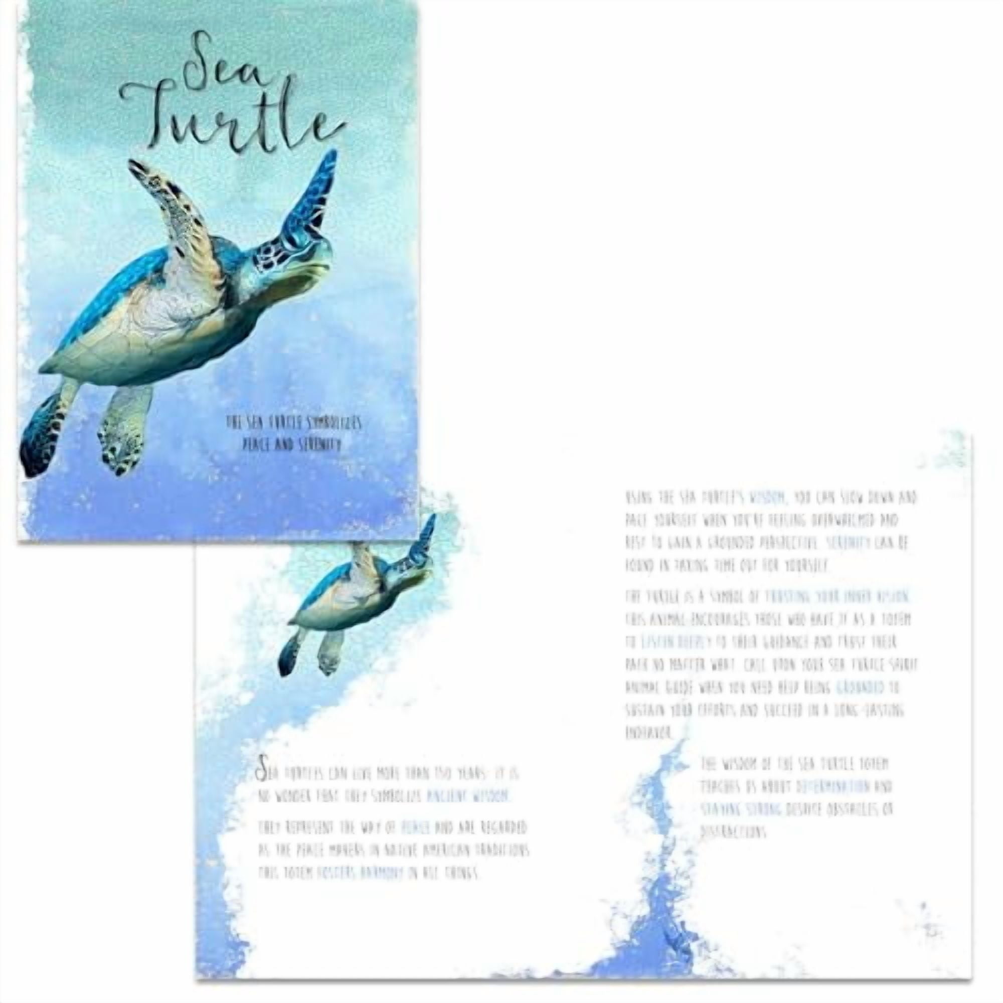 Smiling Wisdom - Sea Turtle Spirit Animal Guide Greeting Card, Necklace ...