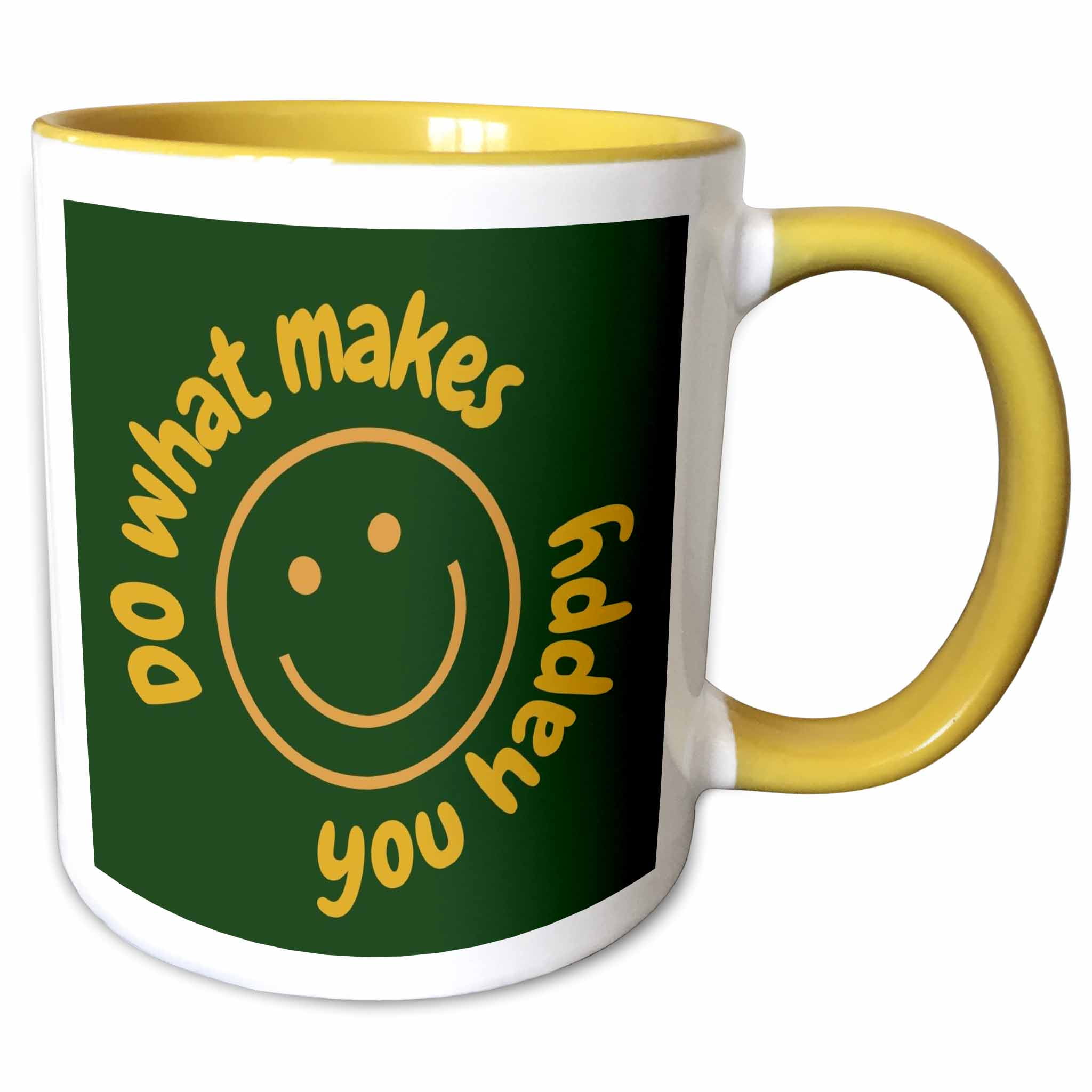 3drose, Smilling Emoji with Text of Do What Makes You Happy, 11oz Two ...
