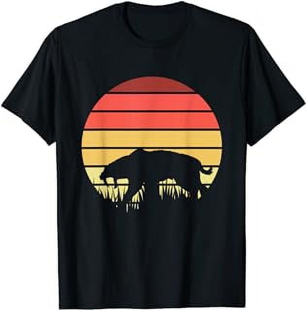 Smilodon Sunset Retro Vintage Saber-Toothed Tiger Animal T-Shirt ...