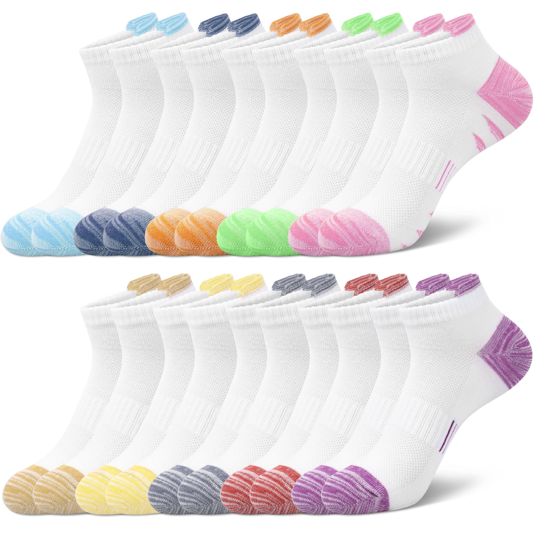 Smilooen Women's Ankle Socks Low Cut Performance Athletic Socks for ...