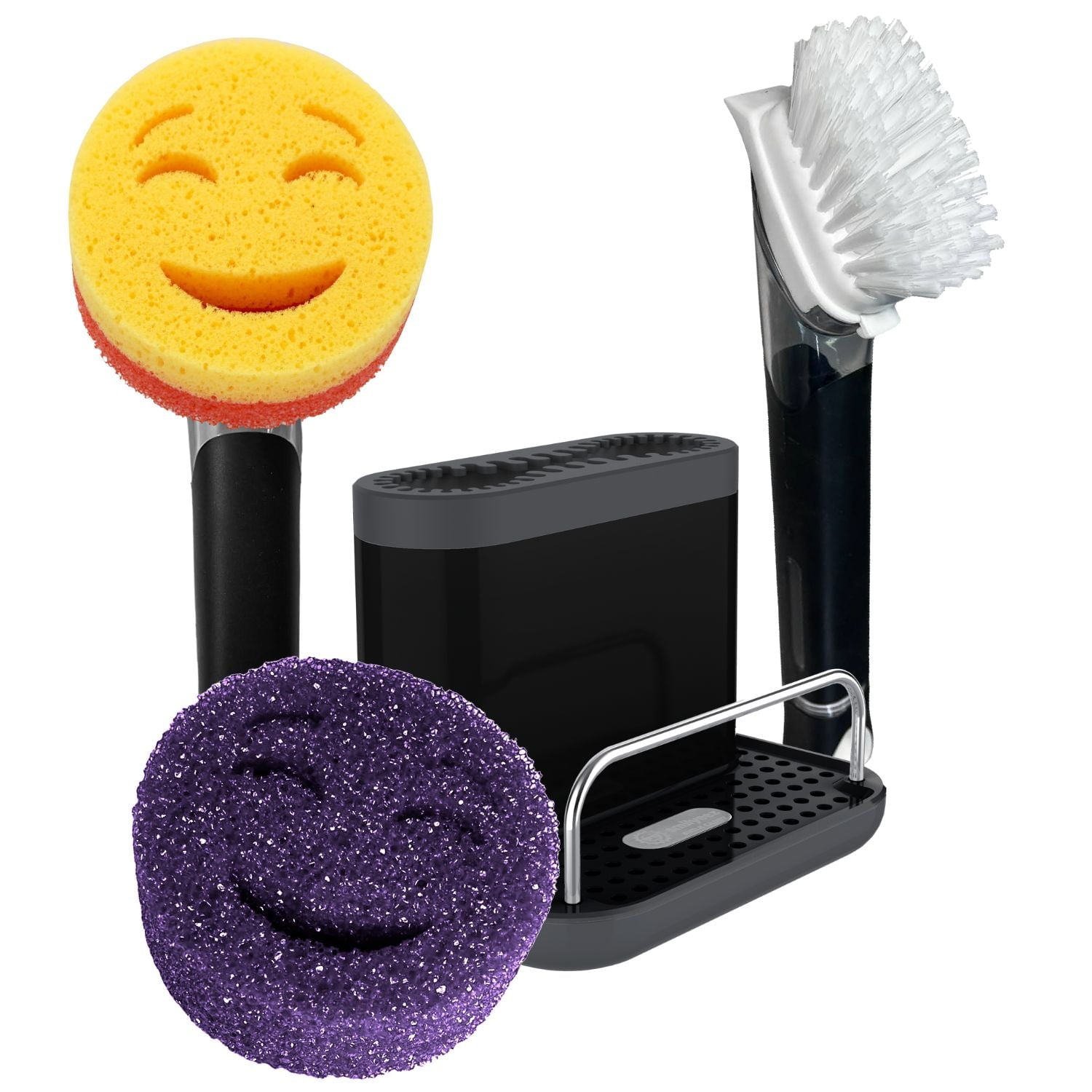Smilyeez Caddy Gift Combo, Sink Caddy, Smilyeez Smiling Dishwand with ...