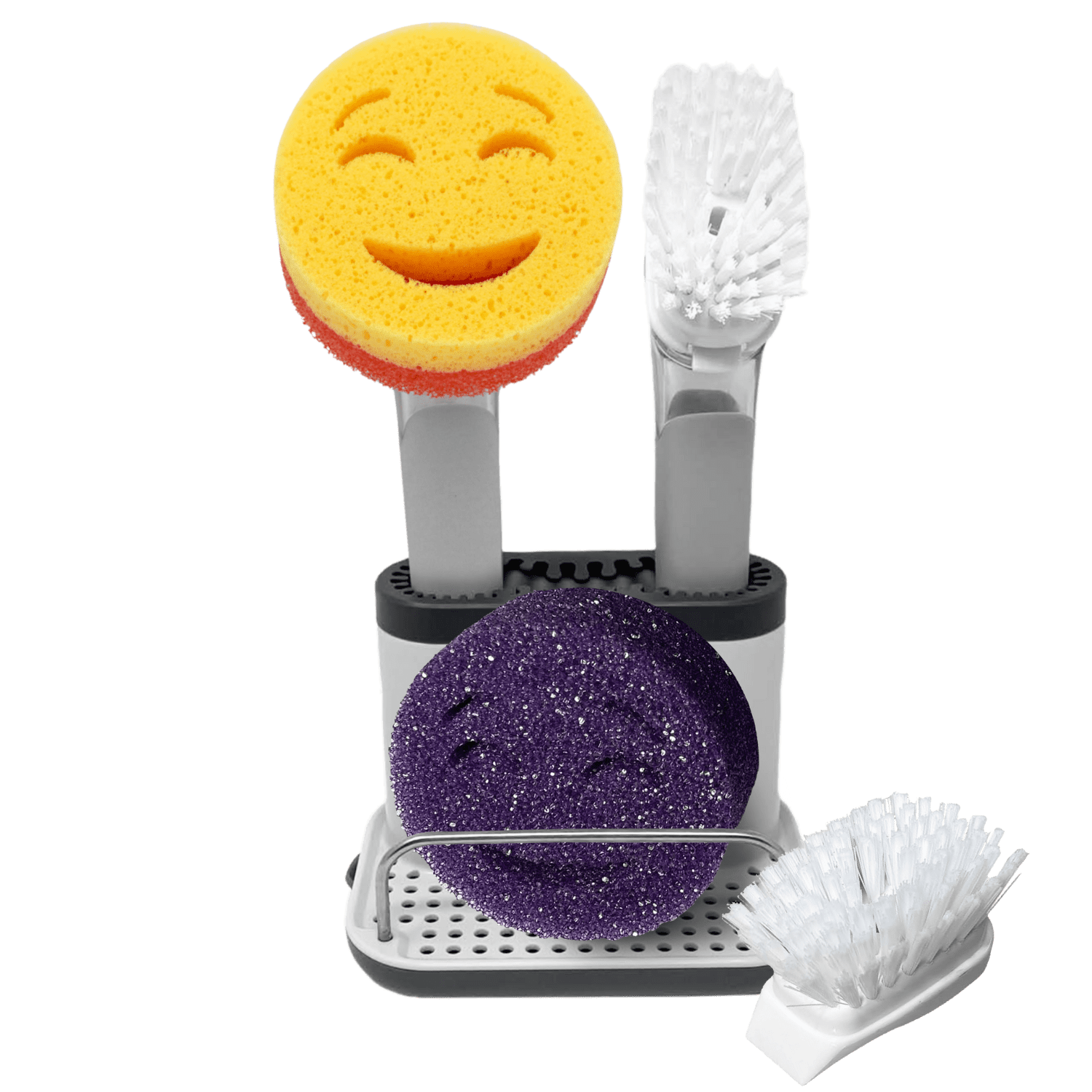Smilyeez Caddy Kit, Sink Caddy, Smilyeez Smiling Dishwand with Moji and ...