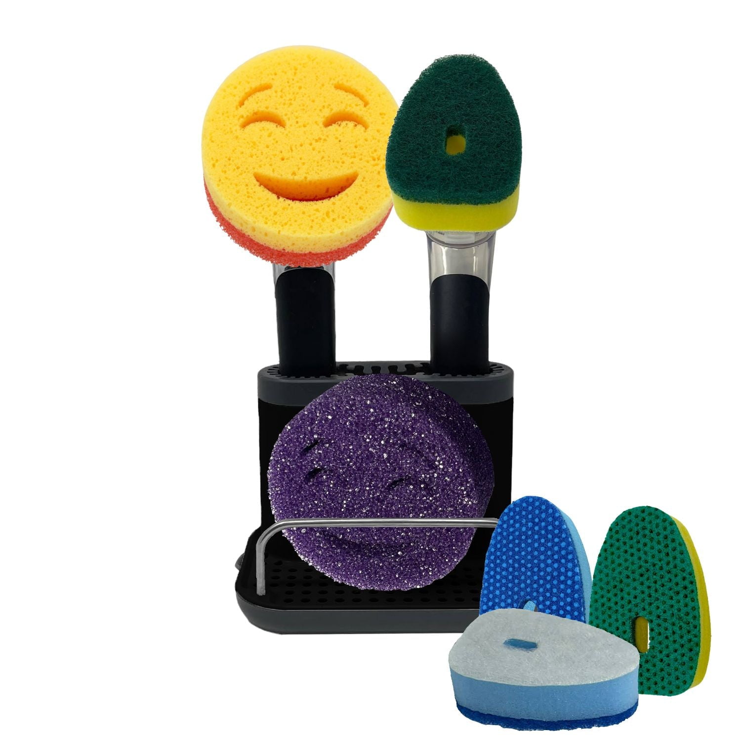 Smilyeez Caddy Kit, Sink Caddy, Smilyeez Smiling Dishwand with Moji and ...