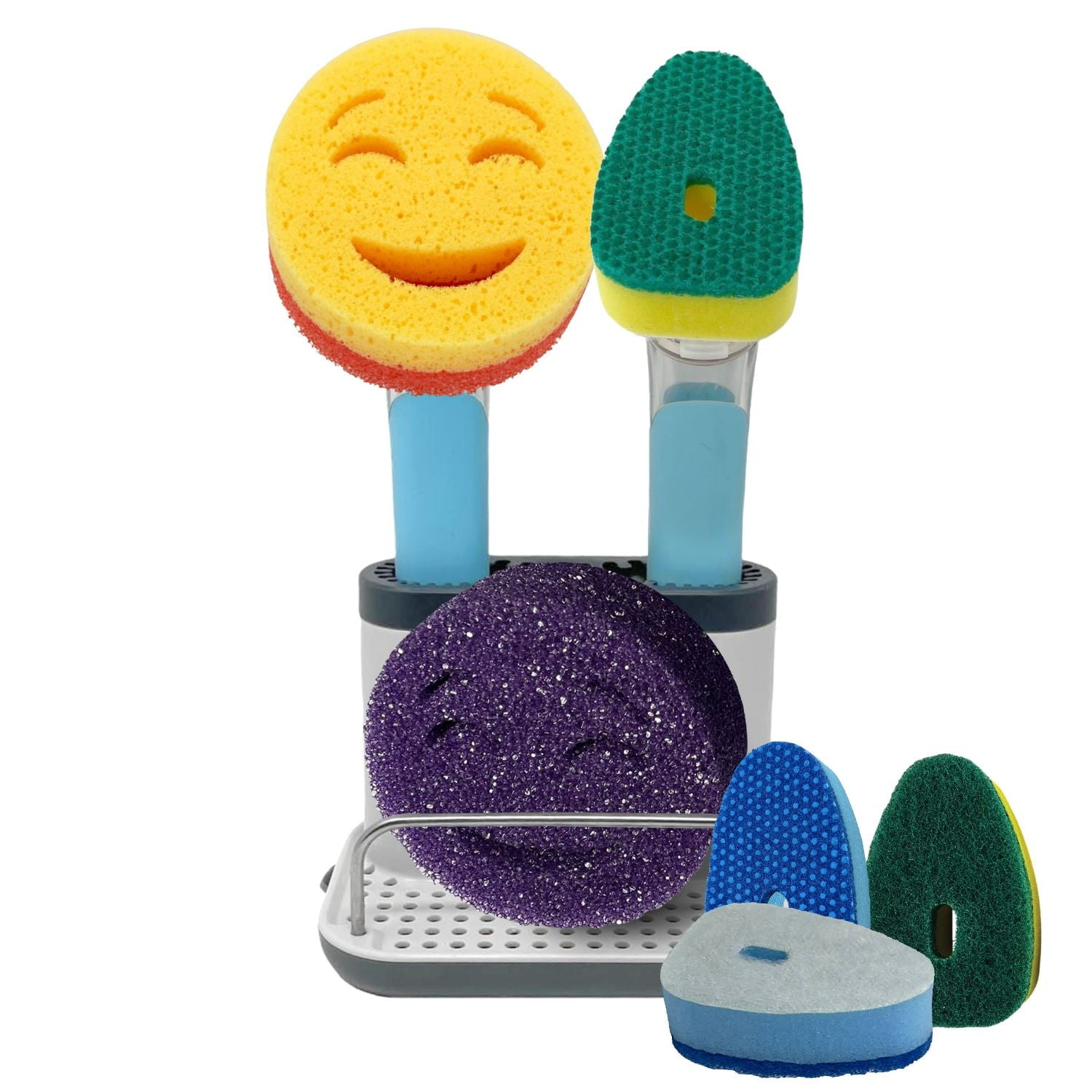 Smilyeez Caddy Kit, Sink Caddy, Smilyeez Smiling Dishwand with Moji and ...