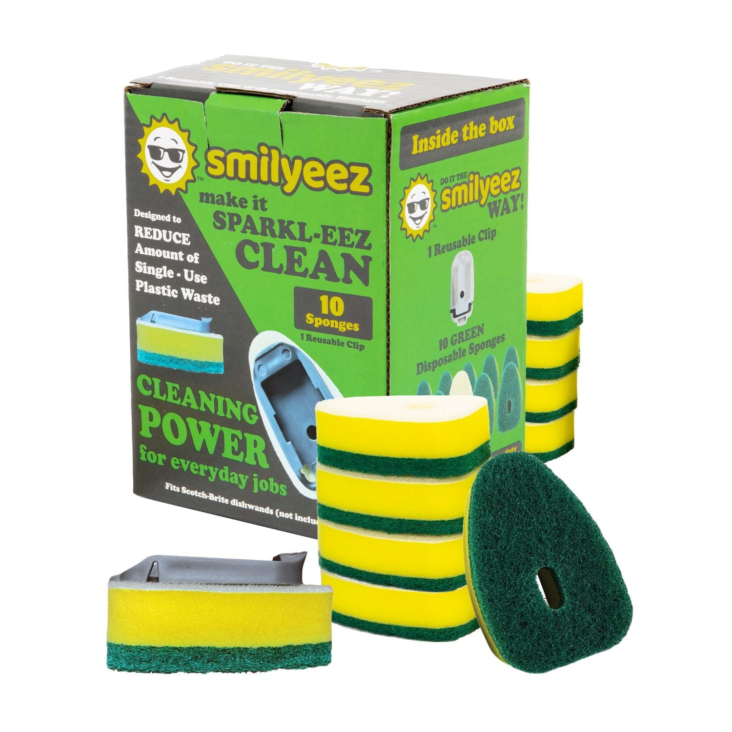 Smilyeez No-Plastic Heavy Duty Green Sponge Refill for Scotch-Brite's ...