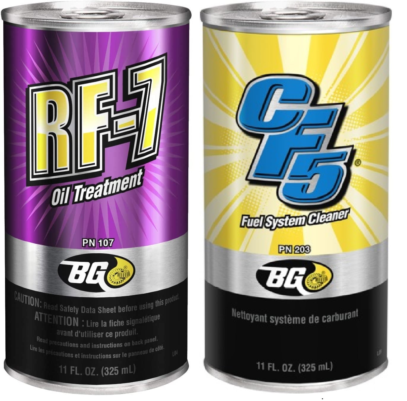 BG Automotive Engine Additives: RF-7 Oil Treatment & CF5 Fuel Injector ...
