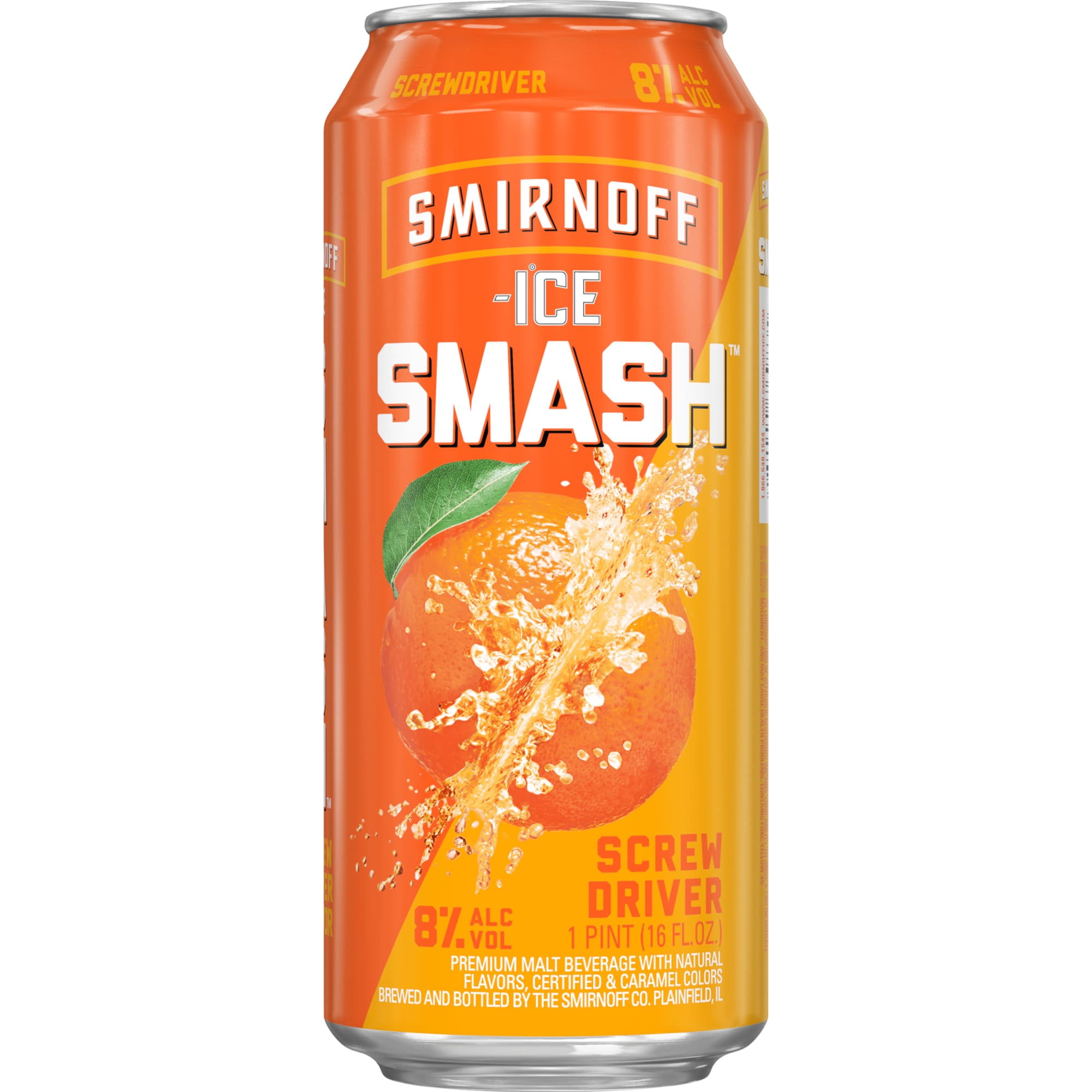 Smirnoff Ice Smash Screwdriver, 16 fl oz, Single Serve Can, 8% ABV ...