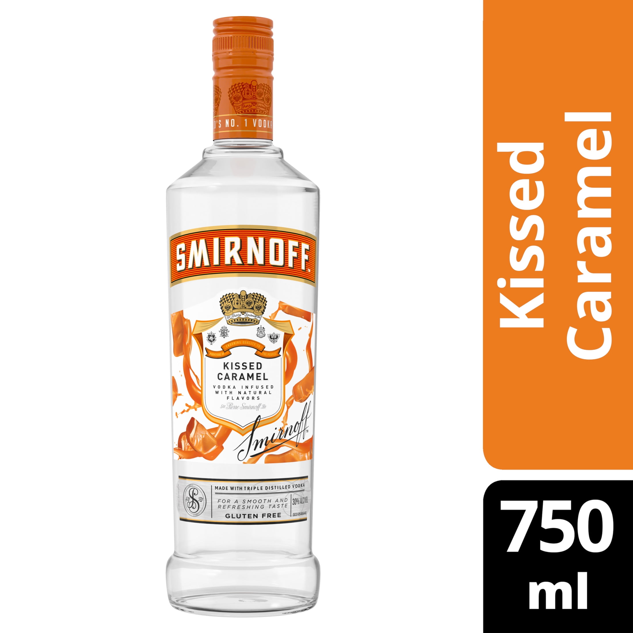 Smirnoff Kissed Caramel (Vodka Infused with Natural Flavors), 750 mL ...