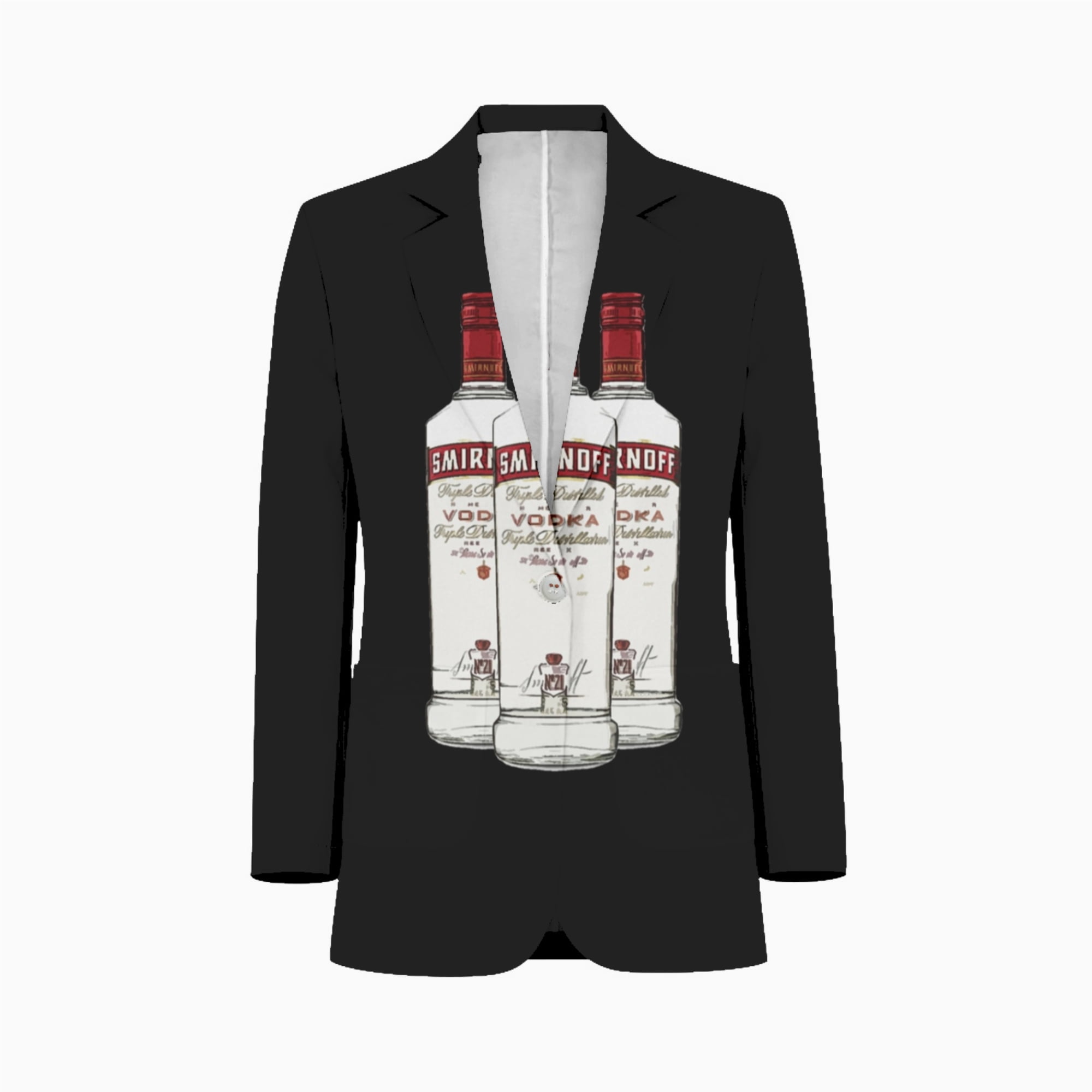 Smirnoff Vodka Alcohol Glass Bottle Mens Suits Shawl Collar Slim Fit ...