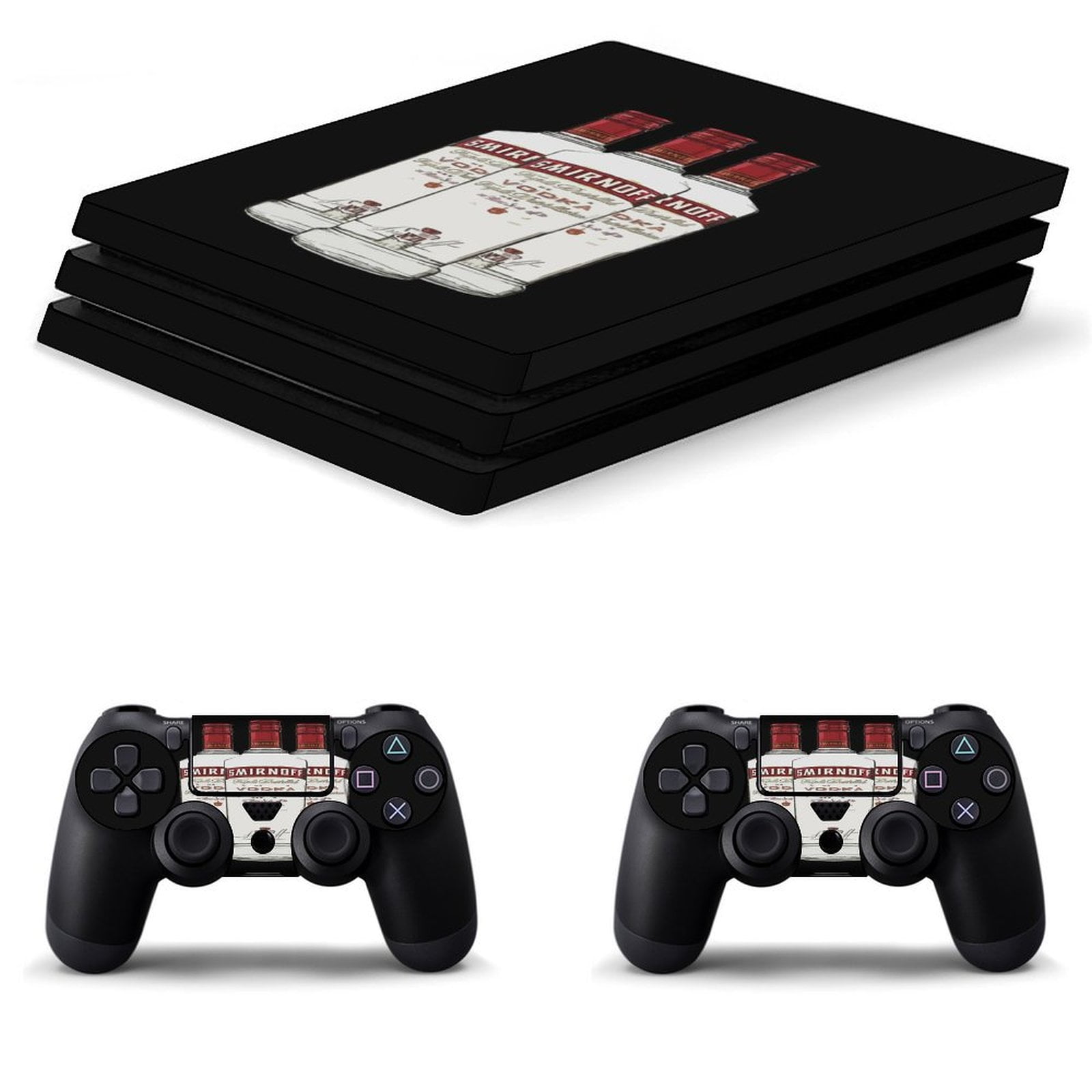Smirnoff Vodka Alcohol Glass Bottle PS4/PS4 Pro/PS4 Slim Skin Sticker For Console And Controller ...