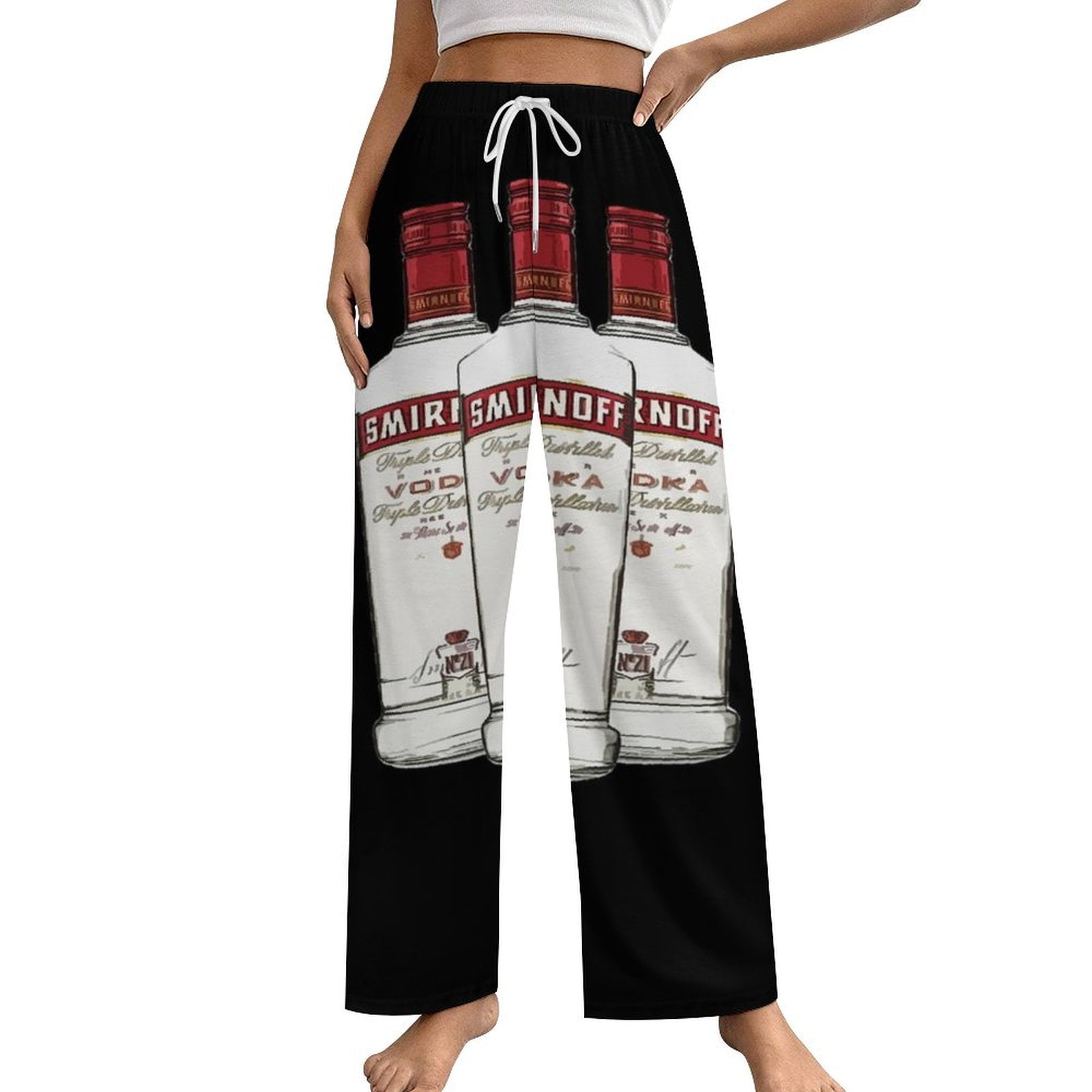 Smirnoff Vodka Alcohol Glass Bottle Women's Pajamas Pajama Pants Women ...