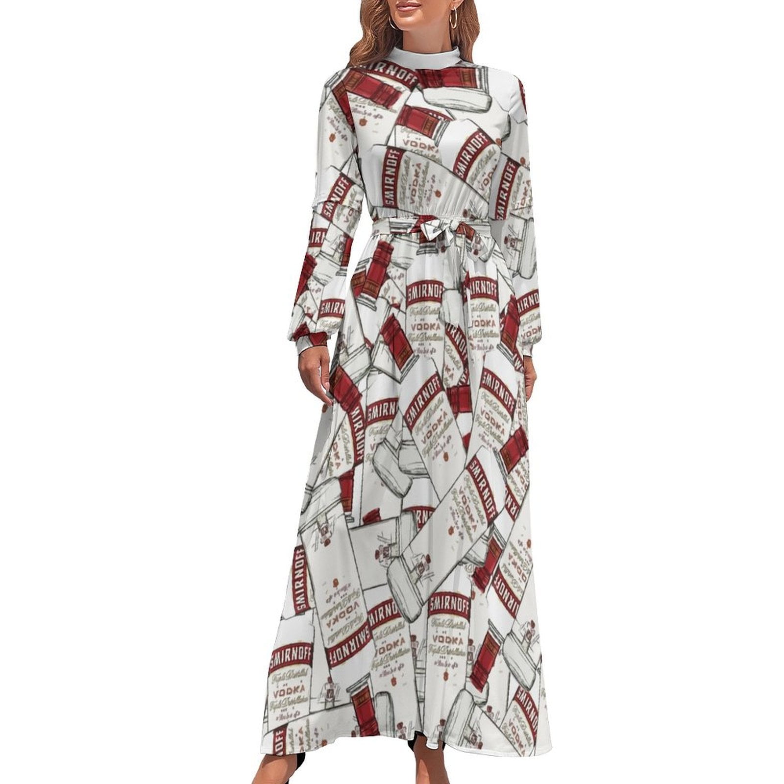 Smirnoff Vodka Bottles Long Dress women's summer clothing Cocktail of ...
