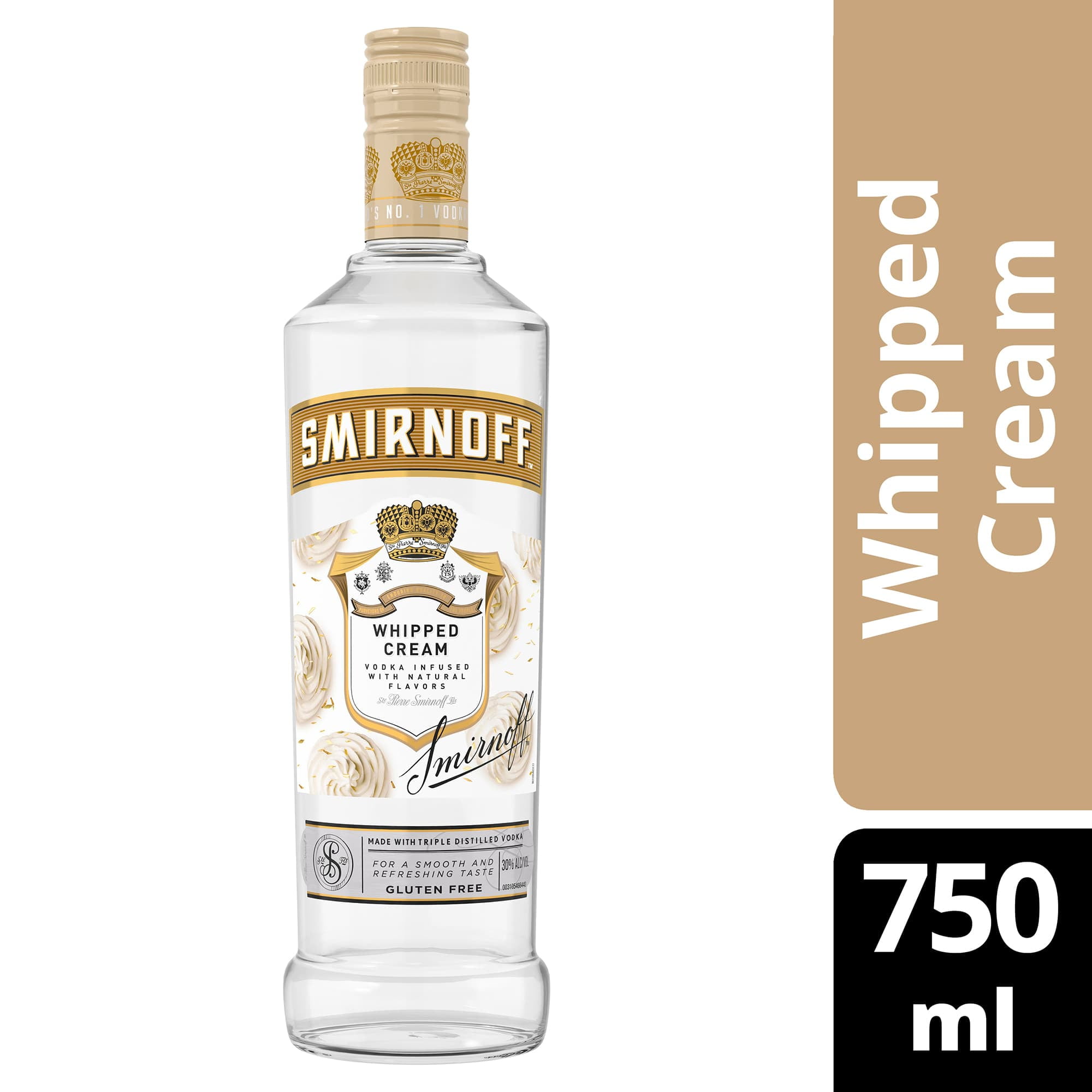 Smirnoff Whipped Cream (Vodka infused with Natural Flavors), 750 ml, 30 ...