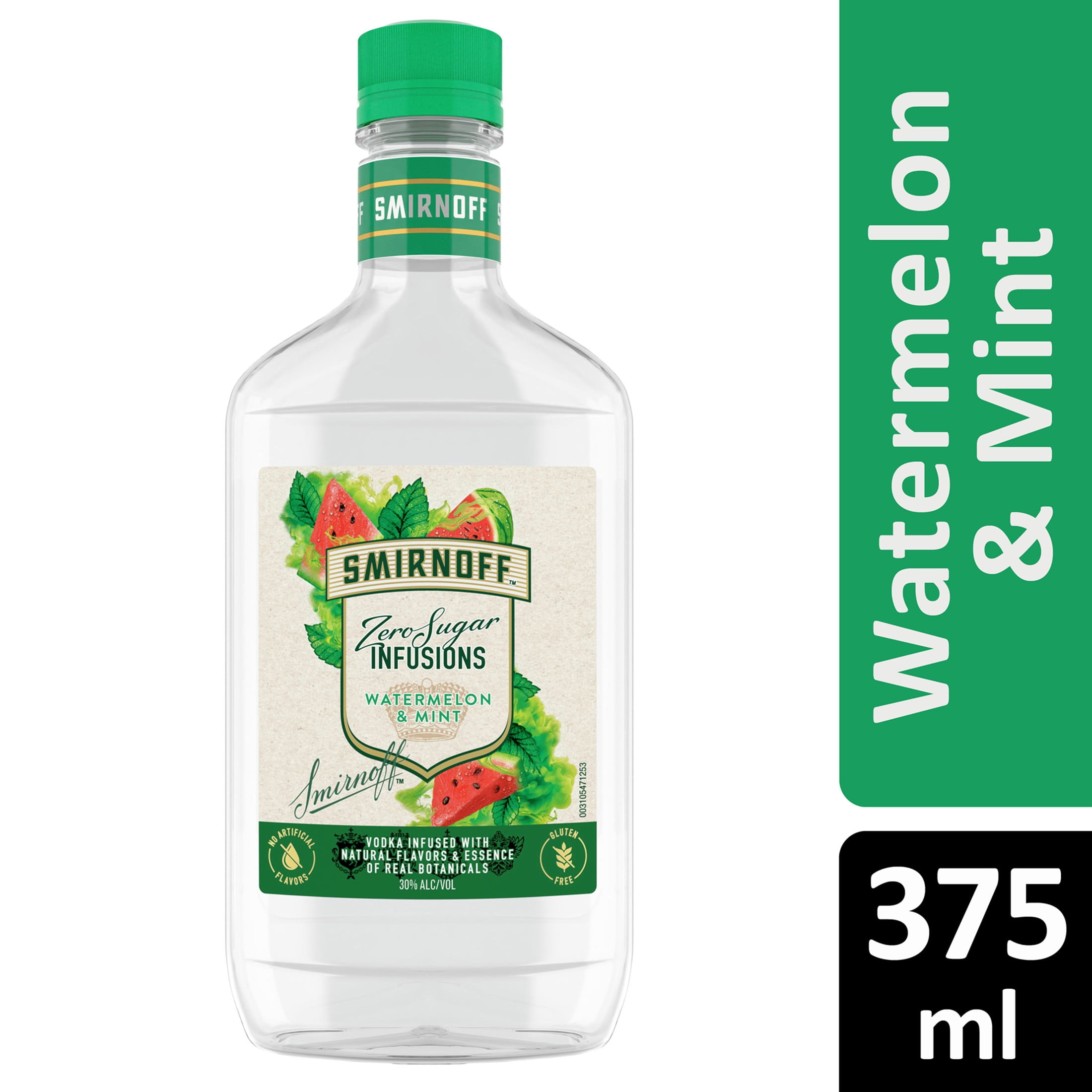Smirnoff Zero Sugar Infusions Watermelon & Mint (Vodka Infused with ...