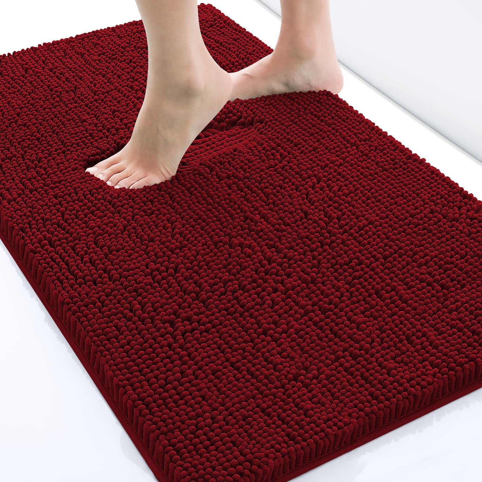Smiry Luxury Chenille Bathroom Rugs, Extra Soft and Absorbent Bath Mat ...