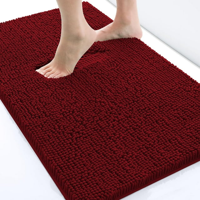 Smiry Luxury Chenille Bathroom Rugs, Extra Soft and Absorbent Bath Mat ...