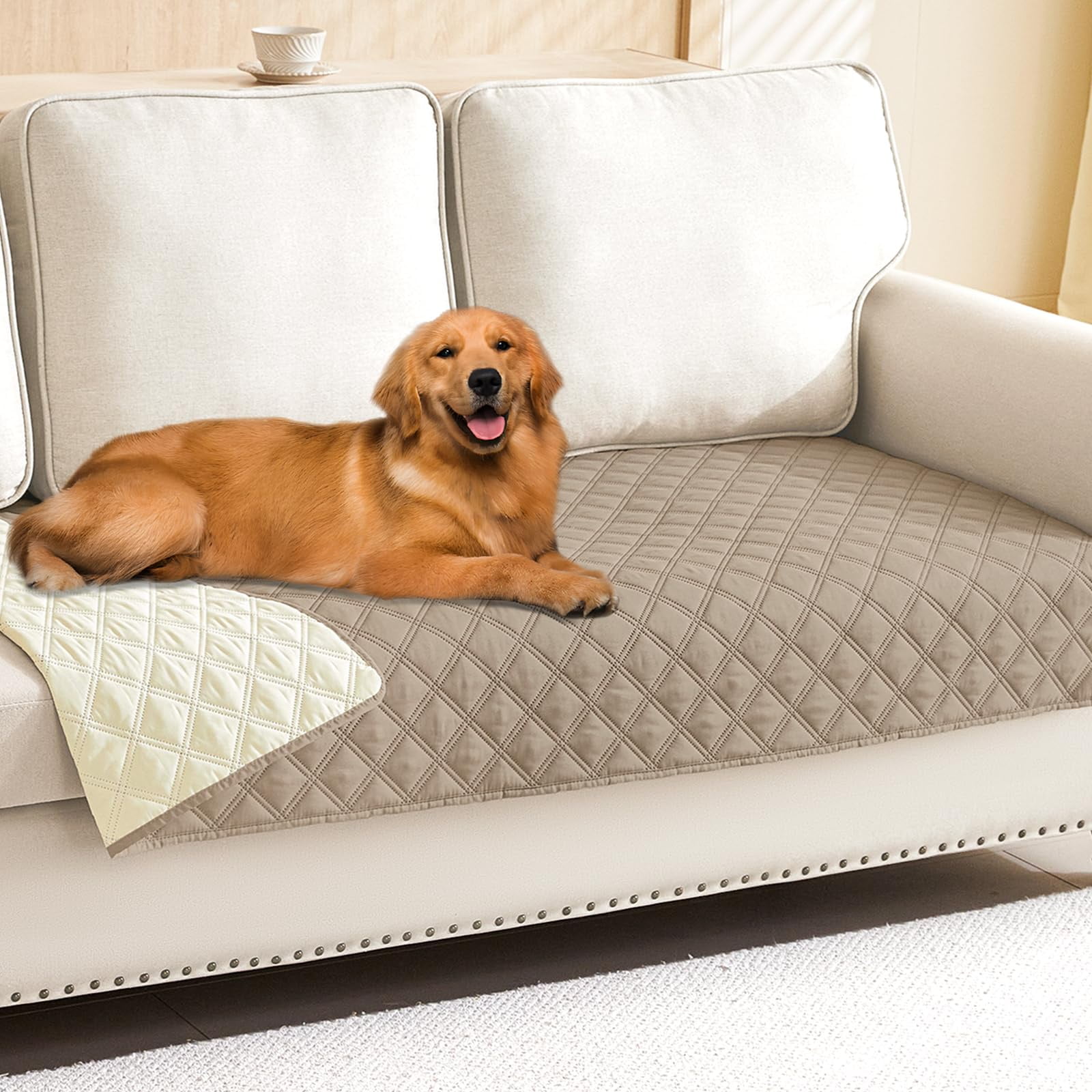 Smiry Waterproof Pet Couch Covers, Washable Dog Blankets for Couch ...
