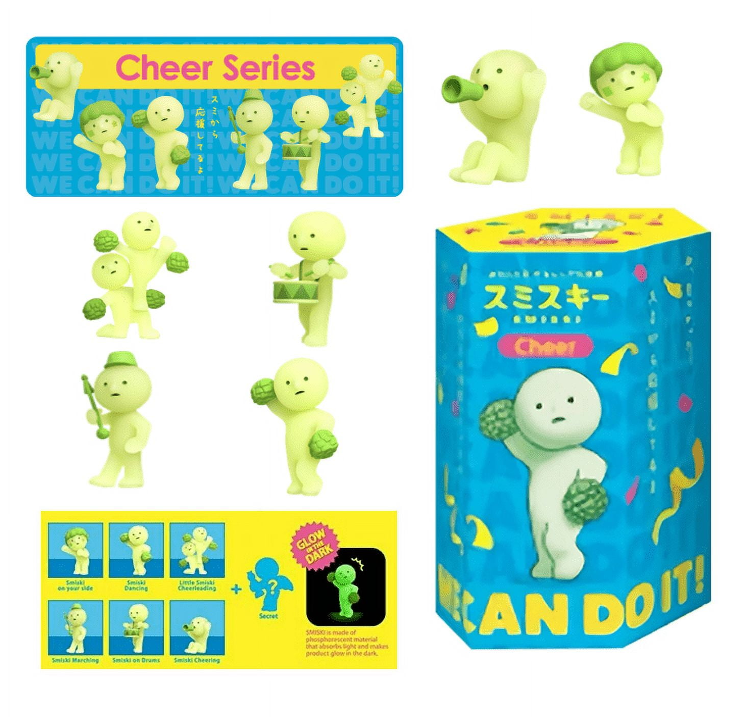 Smiski Figures 12PCS Smiski Hippers Glow in the Dark Cheer Series 3D ...
