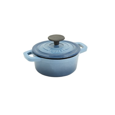 Smith & Clark 4 Quart Enameled Cast Iron Square Dutch Oven Pot with Lid ...