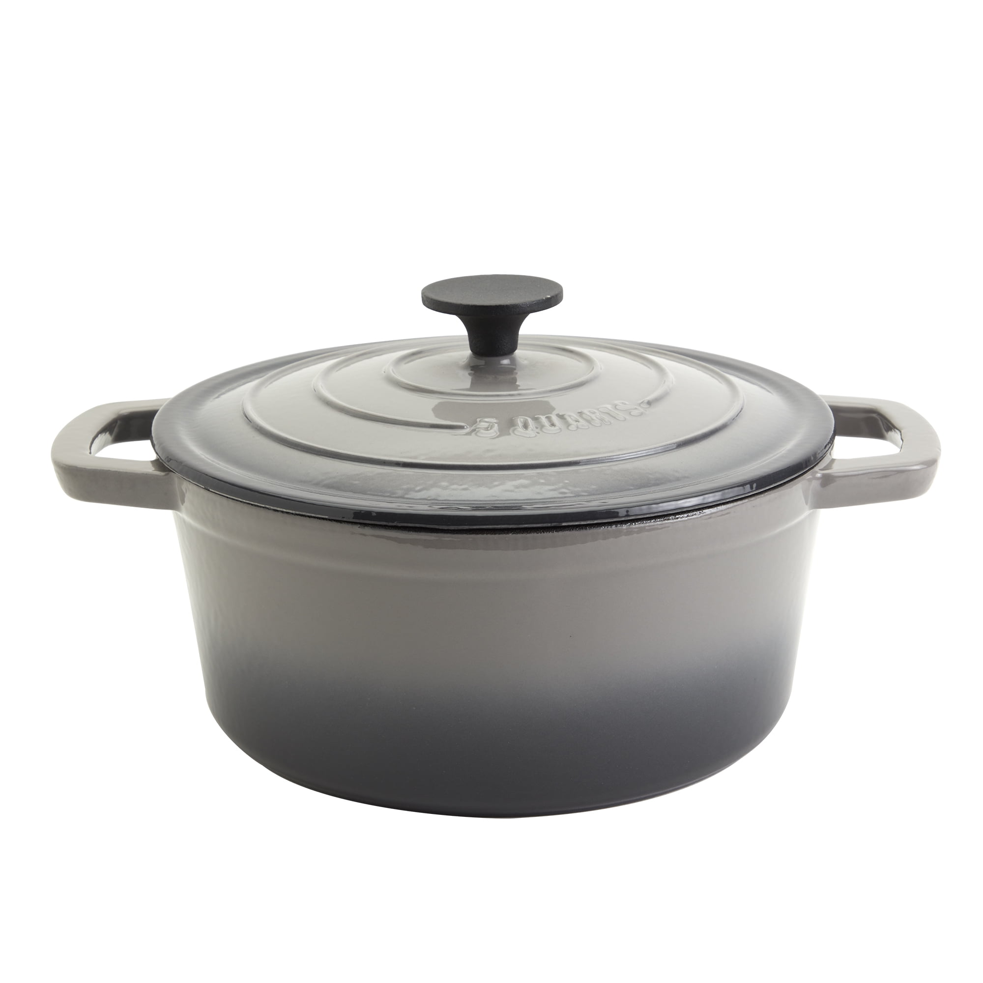 Smith & Clark 5-Quart Enameled Cast Iron Dutch Oven Round Pot with Lid ...