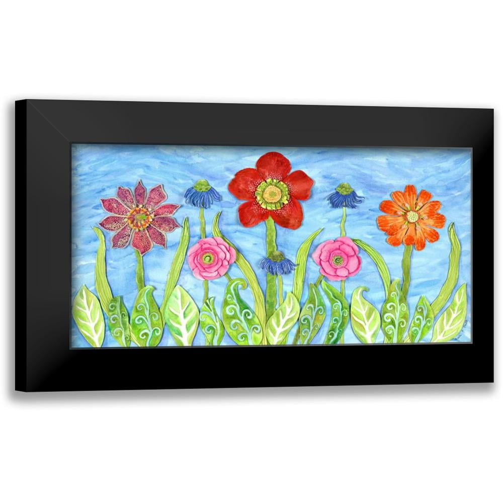 Smith, Kaeli 24x14 Black Modern Framed Museum Art Print Titled - Flower ...