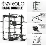 Smith Machine, 2000 lbs Weight Rack with Cable Crossover Machine,Multi ...