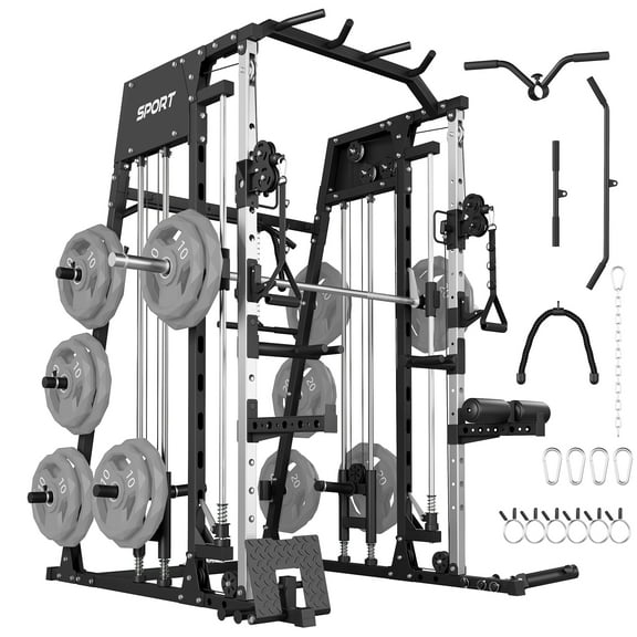 RitFit M1 Smith Machine - Multifunctional Workout Station with Cable ...
