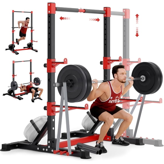 Smith Machine & Squat Rack Combo, Multi-Functional Power Racks with ...